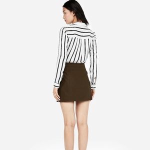 Express | Skirts | Nwt Express Snap Front Aline Mini Skirt | Poshmark